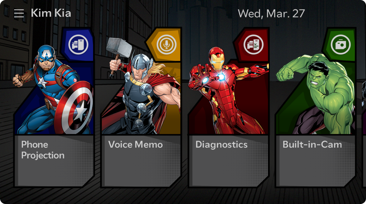 Thèmes d'affichage Marvel Avengers